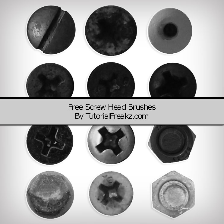 Screw Head Brushes - Photoshop brushes
