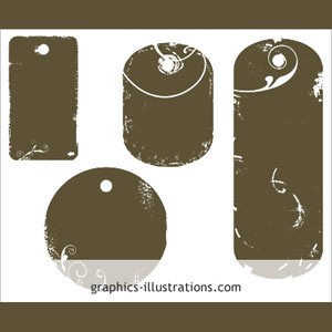 Tag shapes Photoshop brushes - Photoshop brushes