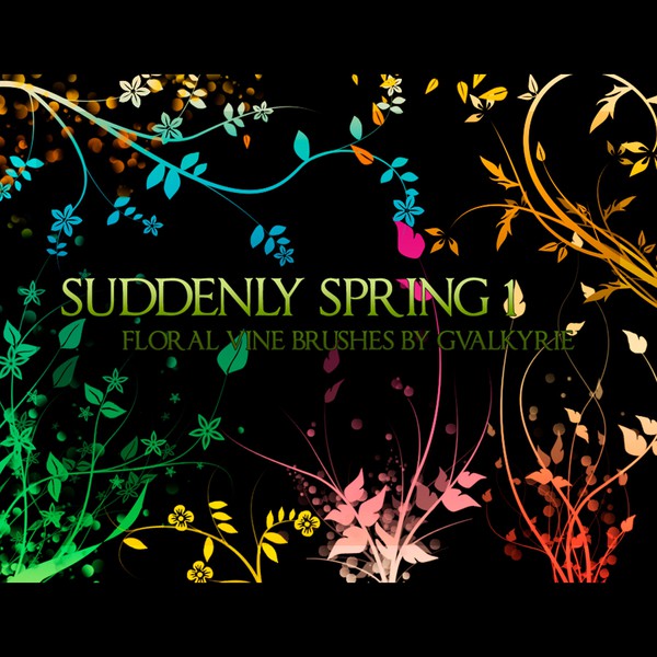 Suddenly Spring Brushes - Photoshop brushes