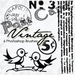 Vintage Post Card Brushes - Photoshop brushes