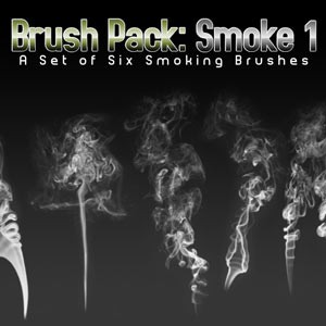 Six Smoke Brushes - Photoshop brushes