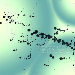 6 Free Splatter Brushes - Photoshop brushes