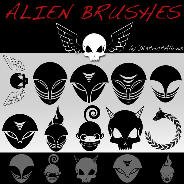 Aliens Brushes - Photoshop brushes