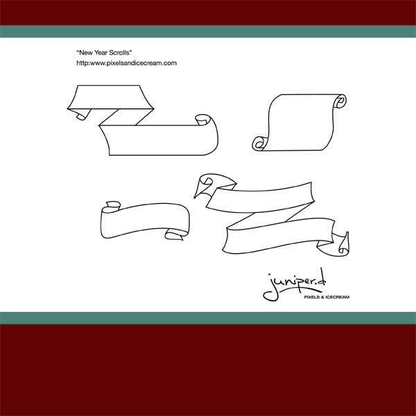 Scrolls Free Photoshop Brushes, Patterns & Vectors