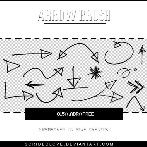 15 Arrow Brushes - Photoshop brushes
