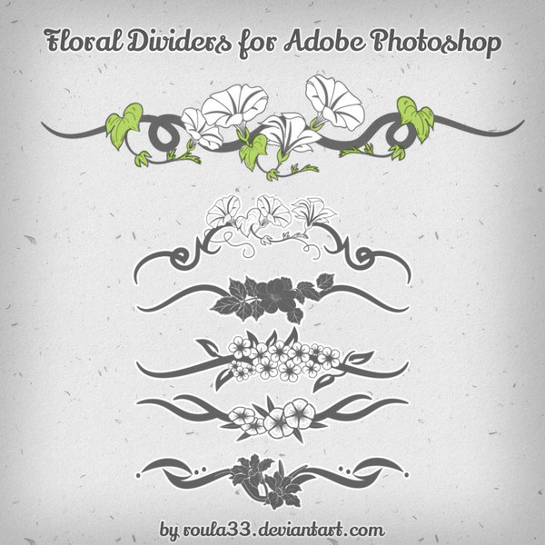 Floral Dividers - Photoshop brushes