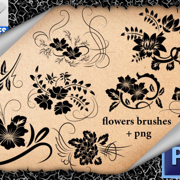 Ornamental Flowers Brushes - Photoshop brushes