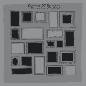 20 Hand Drawn Frames Brushes - Photoshop brushes