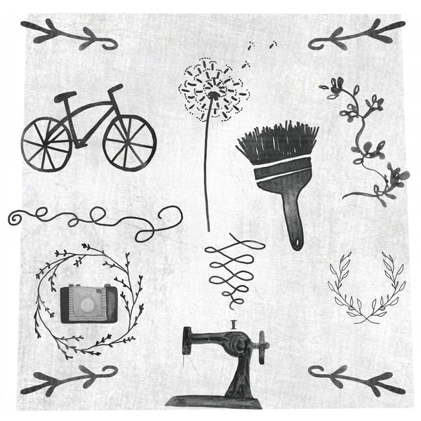 15 Hand Drawn Brushes - Photoshop brushes