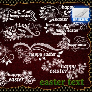 Easter Text - Photoshop brushes