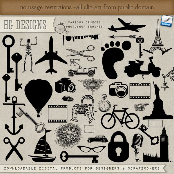 Objects PS Brushes - Photoshop brushes