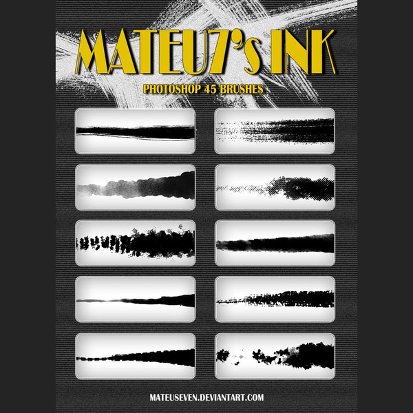 Ink Stroke Brushes - Photoshop brushes