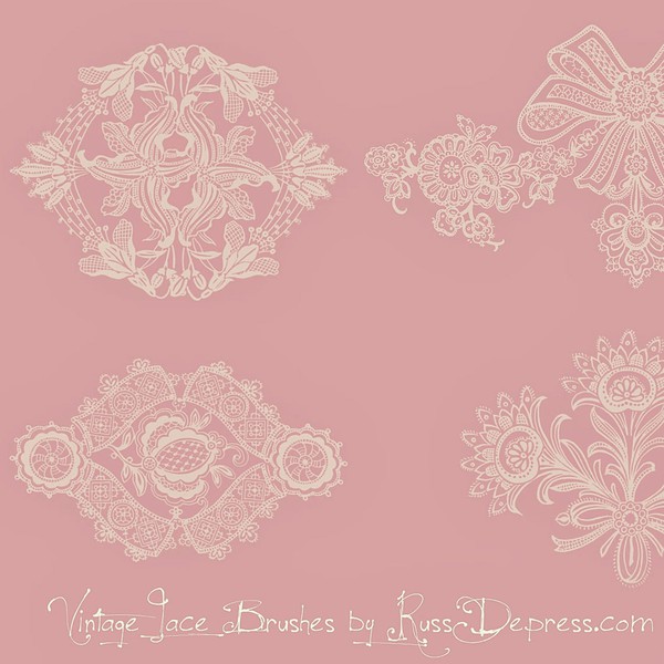 Lace Free Photoshop Brushes, Patterns & Vectors