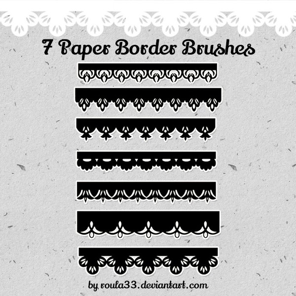 Paper Border Brushes - Photoshop brushes