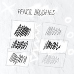 6 Pencil Brushes - Photoshop brushes
