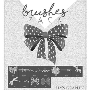 11 Cute Ribbons - Photoshop brushes