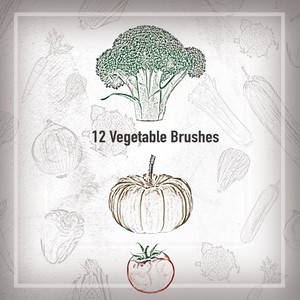 Vegetable Free Photoshop Brushes, Patterns & Vectors