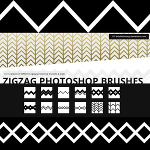 Zigzag Free Photoshop Brushes, Patterns & Vectors