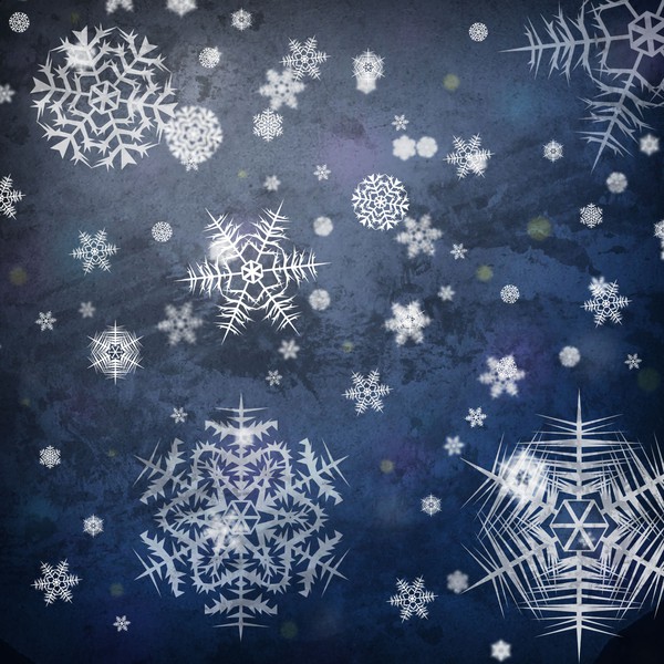 Snowflake Custom Shapes - Photoshop custom shapes