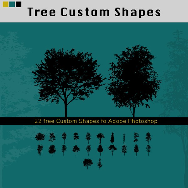 Tree Custom Shapes - Photoshop custom shapes