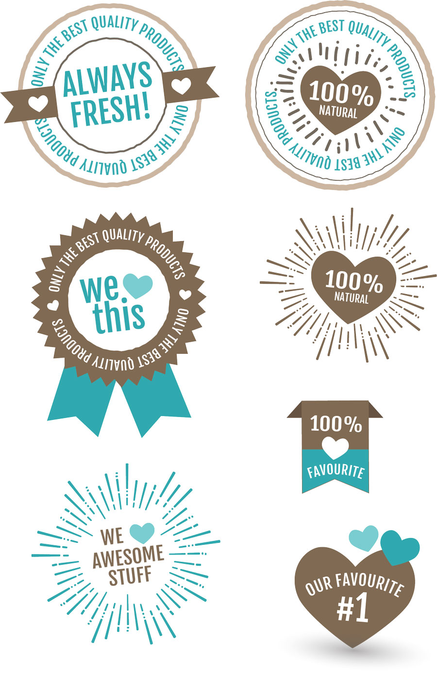 Free PSD Badges Pack - Photoshop psd