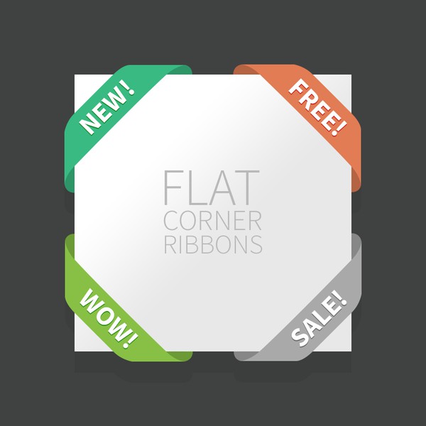 Ribbons Corners - Photoshop psd