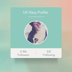 Profile UI - Photoshop psd