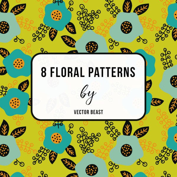 8 Free Floral Patterns - Photoshop patterns