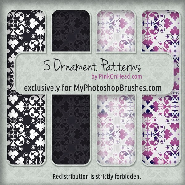 5 Free Ornament Patterns - Photoshop patterns