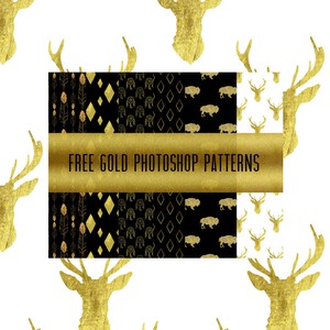 8 Gold Patterns - Photoshop patterns